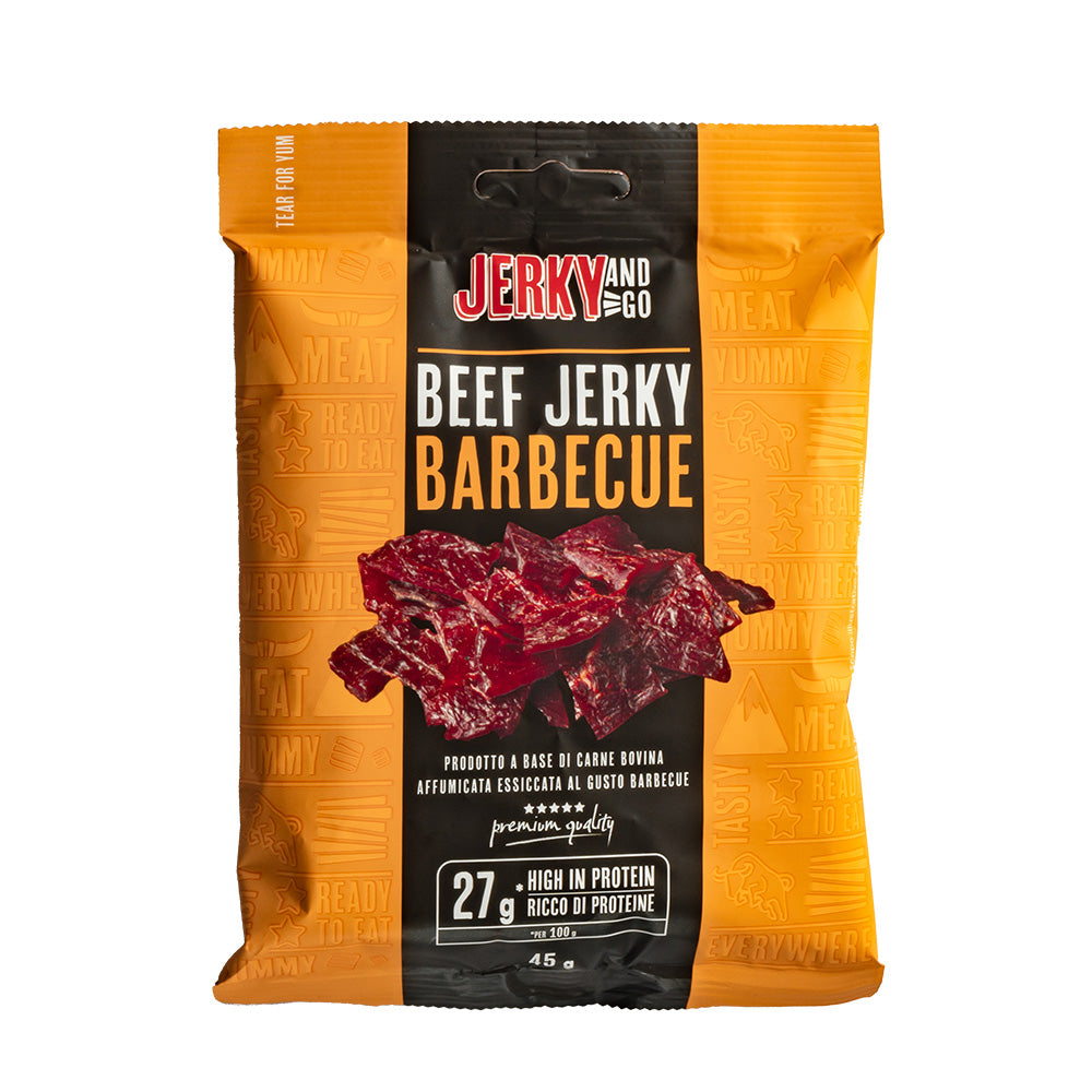 Jerky and Go Beef Jerky Barbecue - barbecue smaak gedroogd rundvlees ...