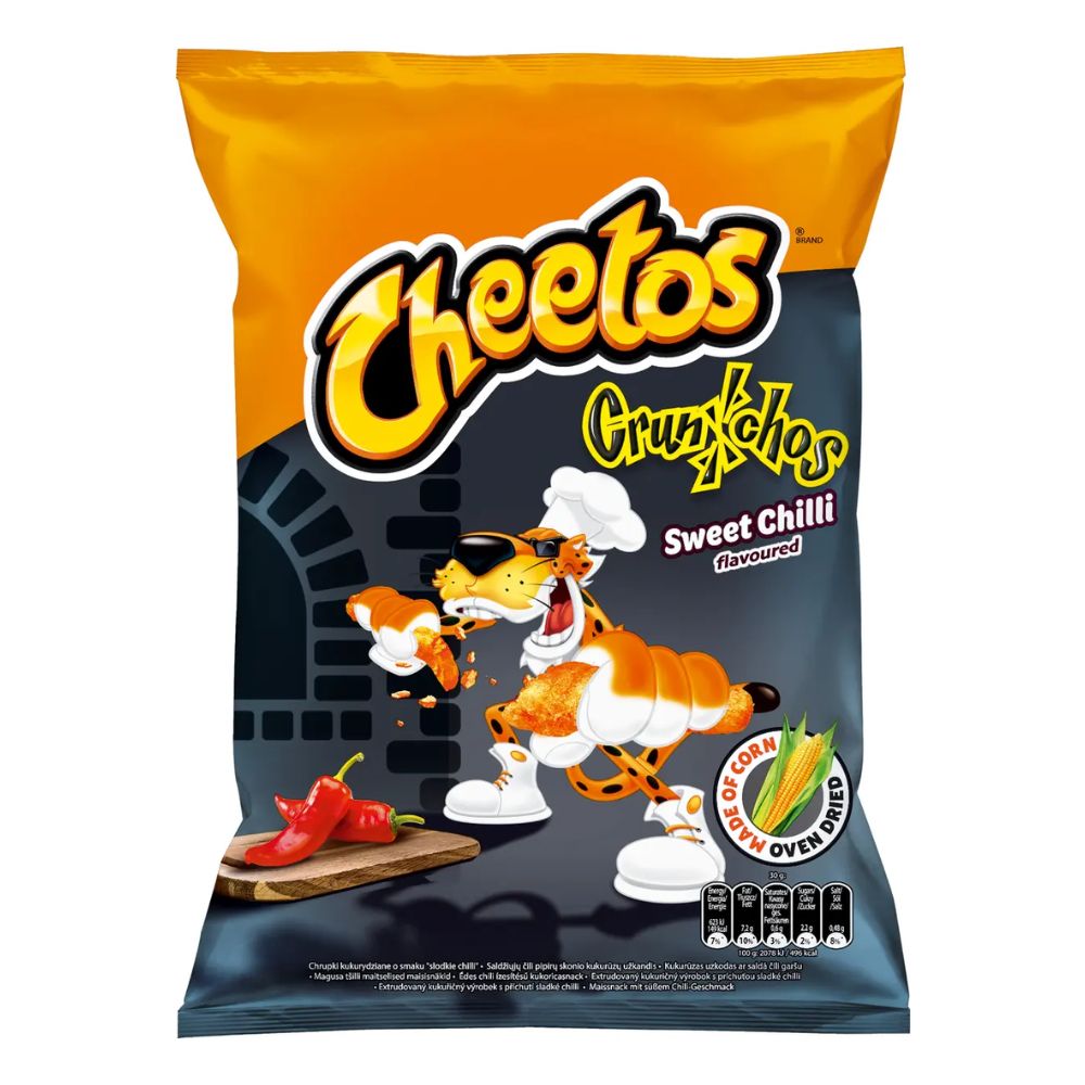 Cheetos Crunchos Sweet Chilli - pittige kaasstokjes van 95g – American ...